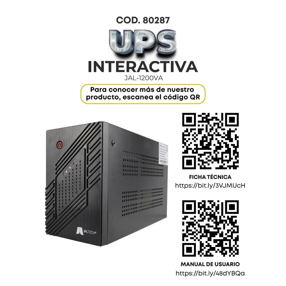 UPS INTERACTIVA 1200VA – Jaltech SAS