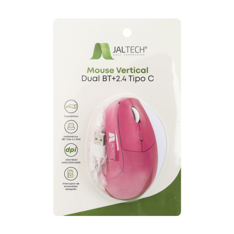 MOUSE VERTICAL DUAL BT+2.4 TIPO C – Jaltech SAS