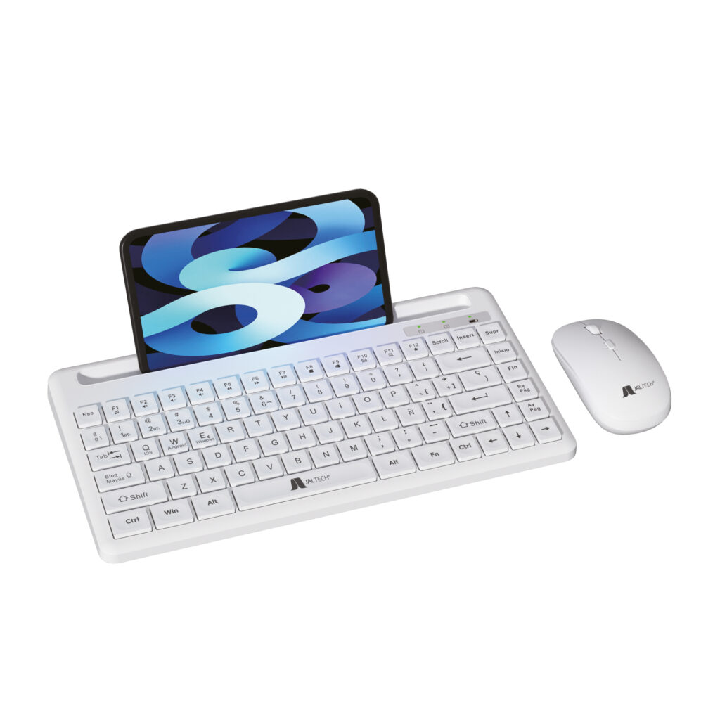 COMBO TECLADO Y MOUSE 2.4G BT RECARG. BLANCO – C500 – Jaltech SAS