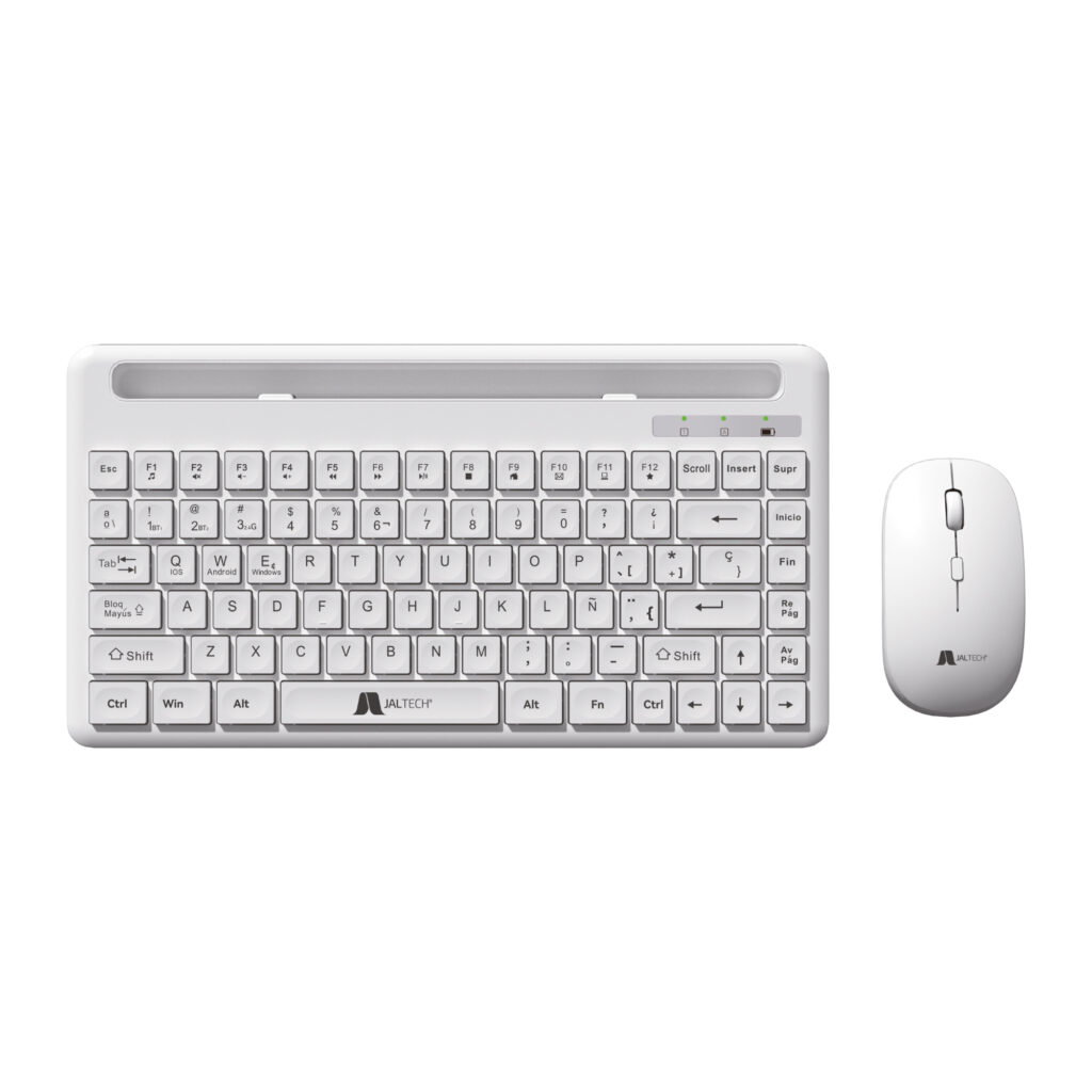COMBO TECLADO Y MOUSE 2.4G BT RECARG. BLANCO – C500 – Jaltech SAS